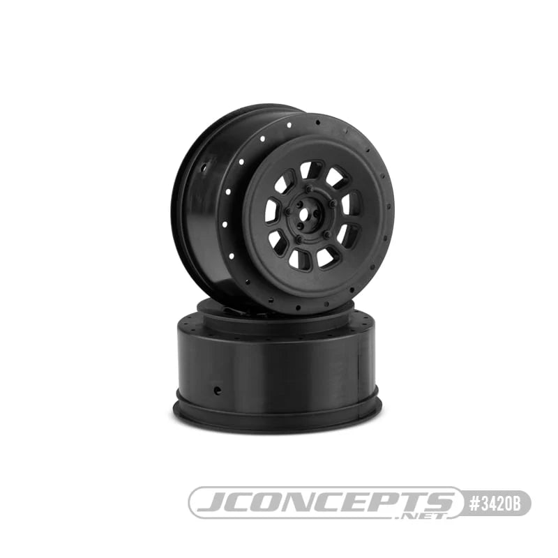 9-Shot Short Course Truck Wheel, +3 Offset, Black (2) – RC Addict