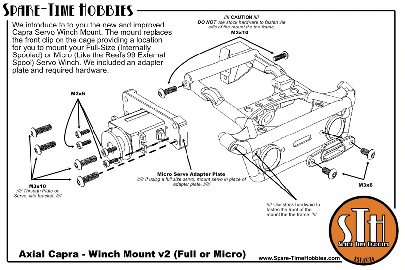 Axial Capra: Front Winch Mount v2 (Full or Micro) – RC Addict